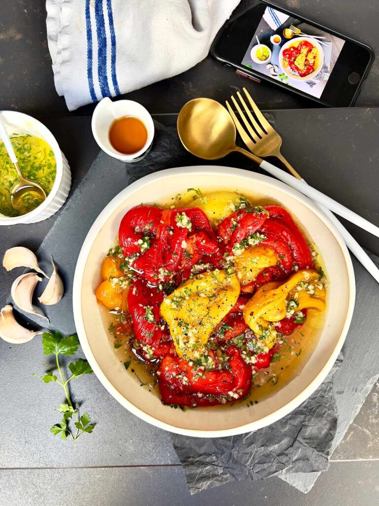 Easy Roasted Pepper Salad - Ramona's Cuisine