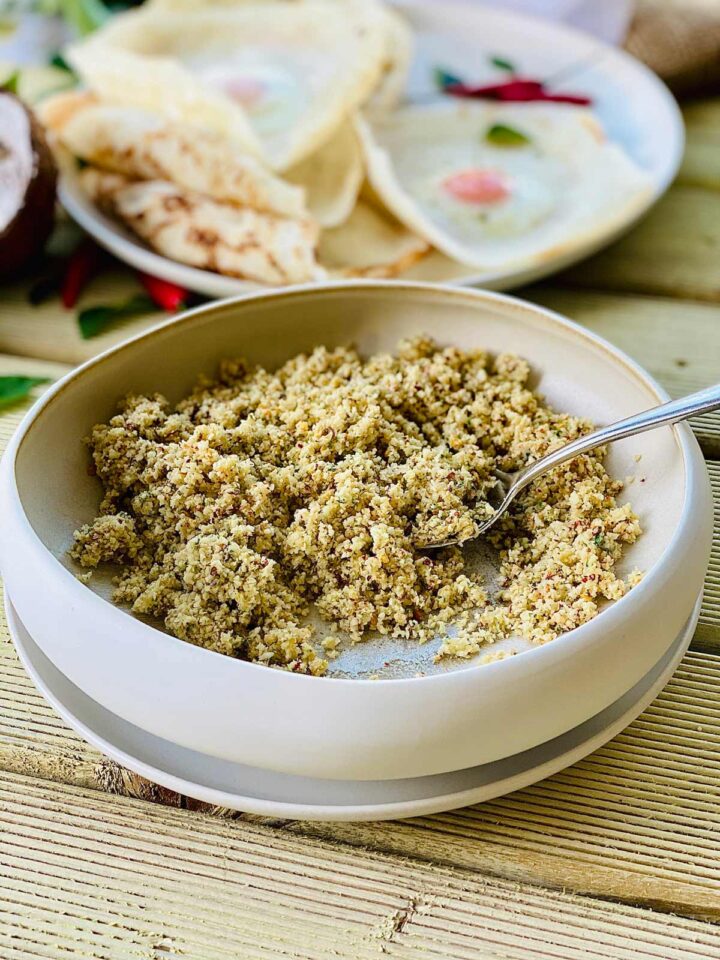 Coconut sambal with dry red chilli - Ramona's Cuisine