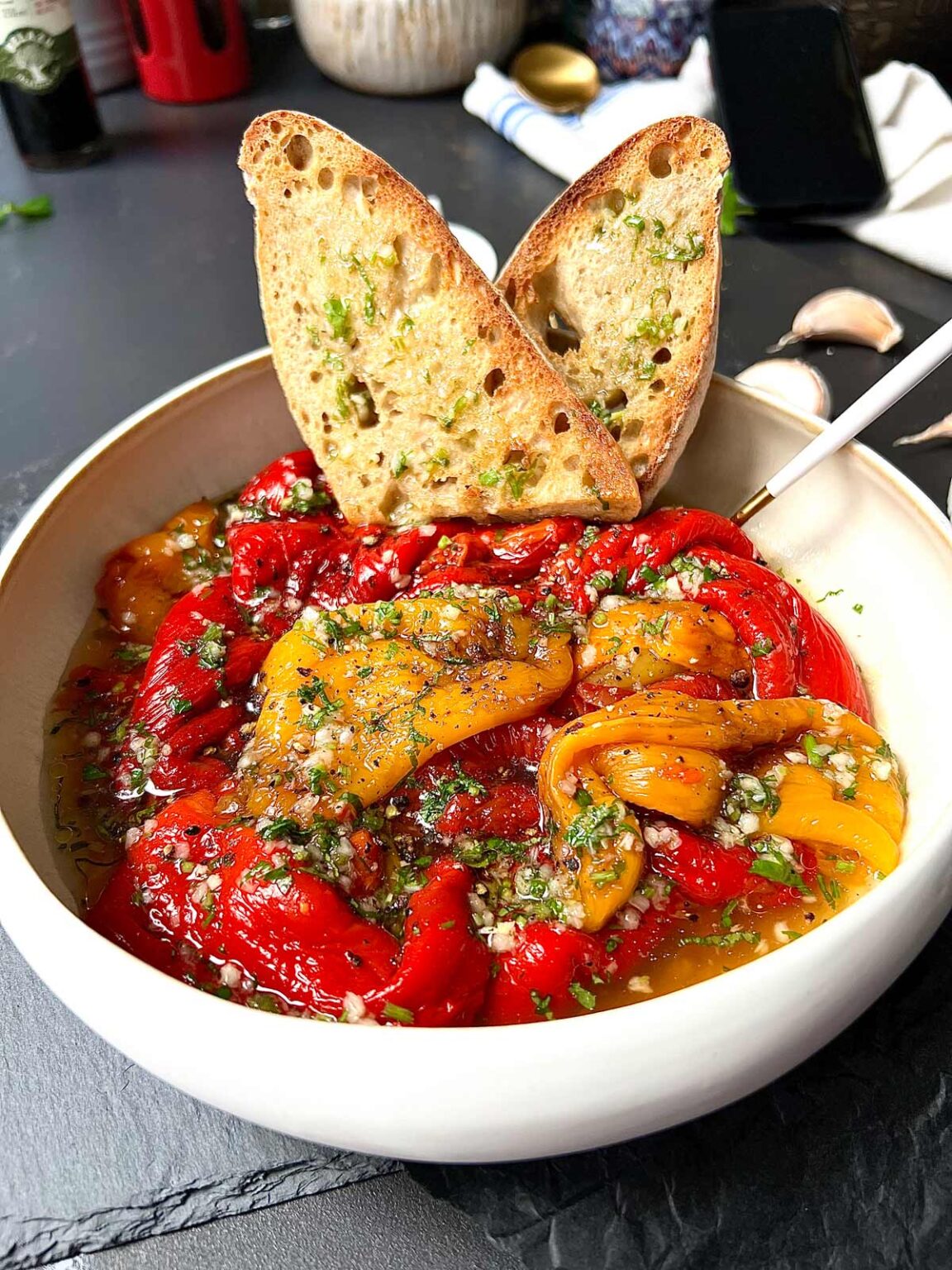 Easy Roasted Pepper Salad - Ramona's Cuisine